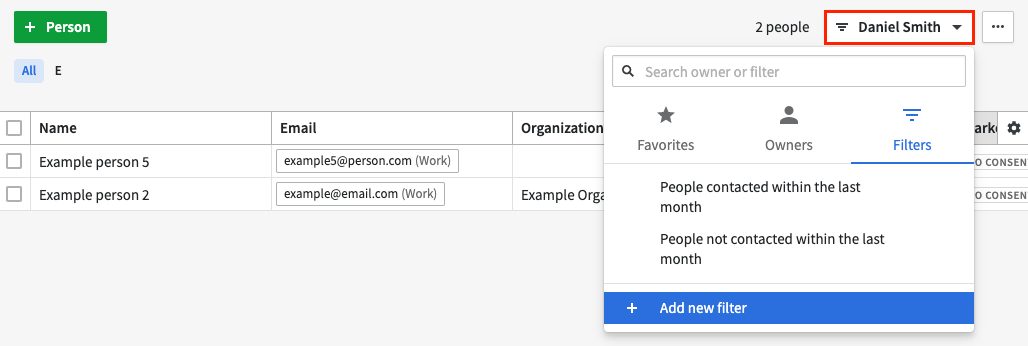 Filtering - Knowledge Base | Pipedrive
